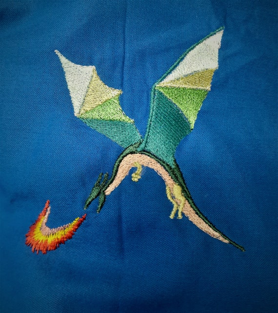 Dragonfire Embroidery Design | Etsy