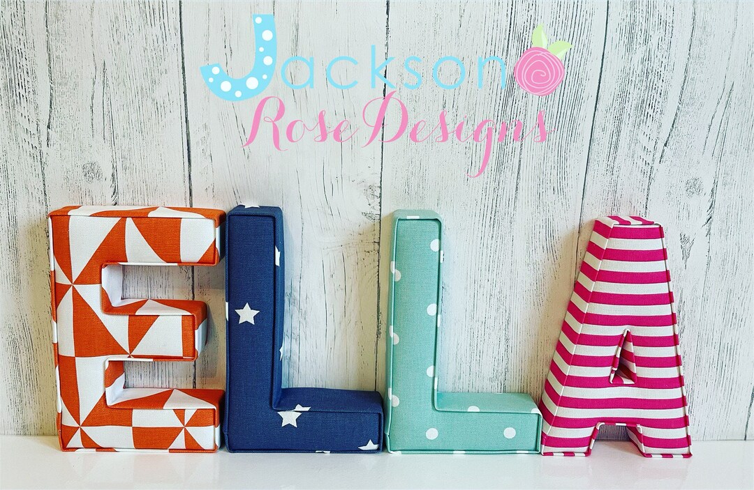 Fabric Letters, Handmade Fabric Letters, Wall Art, Nursery, Children's ...