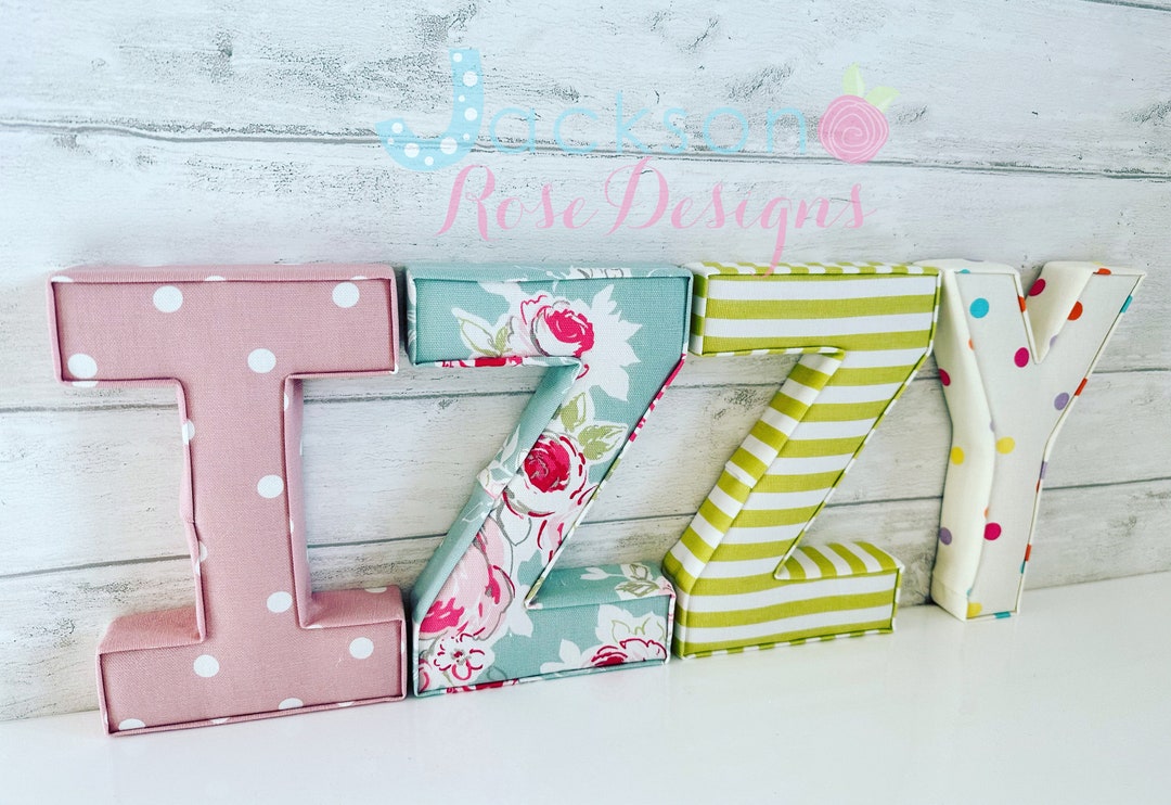 Fabric Letters, Fabric Padded Letters, Fabric Nursery Letters, Bedrooms ...