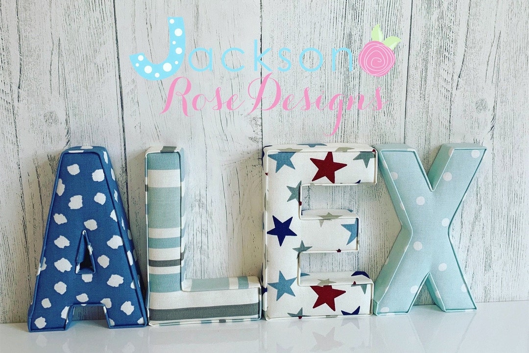 Fabric Letters Name Fabric Padded Letters A-Z - Etsy