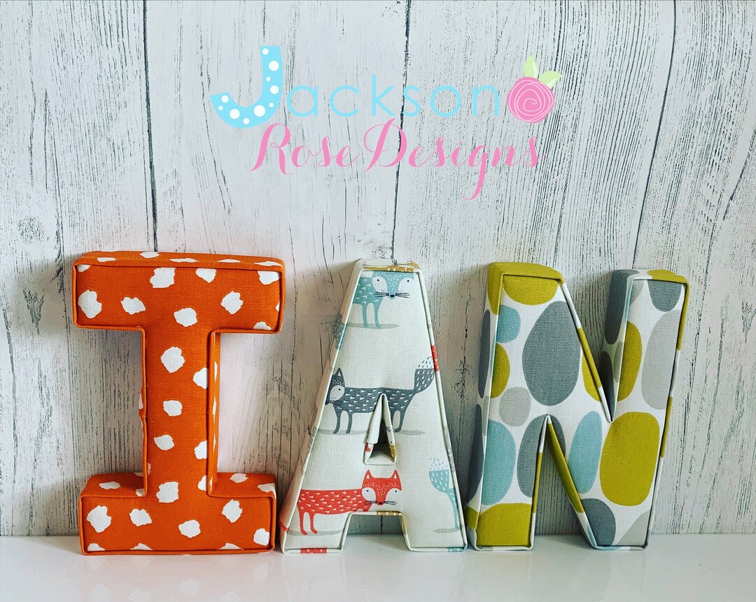 Handmade Fabric Padded Letters - Etsy