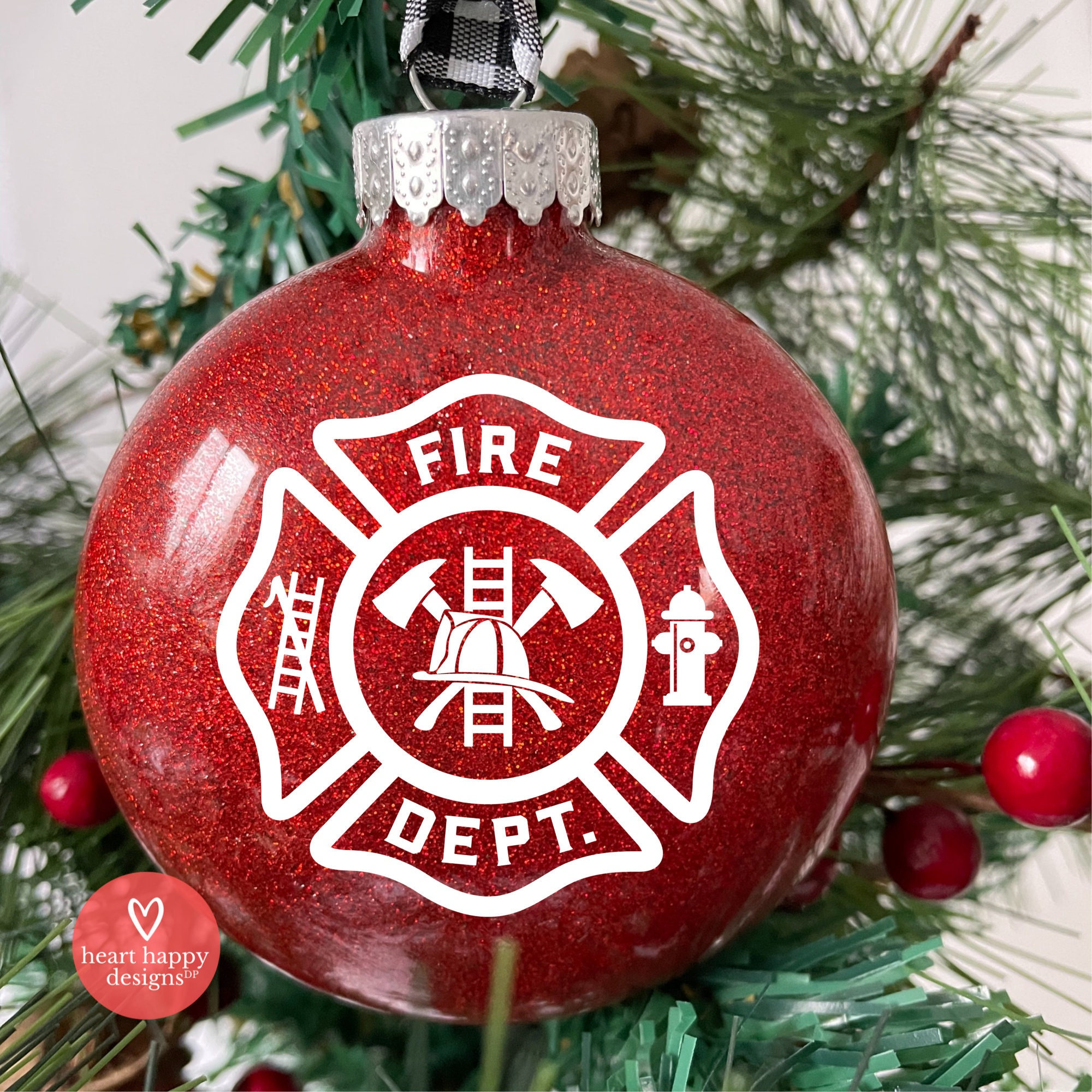 Firefighter Christmas Ornament Personalized Fire Fighter - Etsy