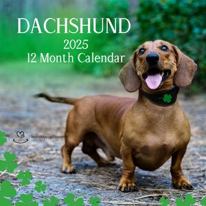 2025 Dachshund Daily Planner and Yearly Organizer for Dog Lovers, Wall ...