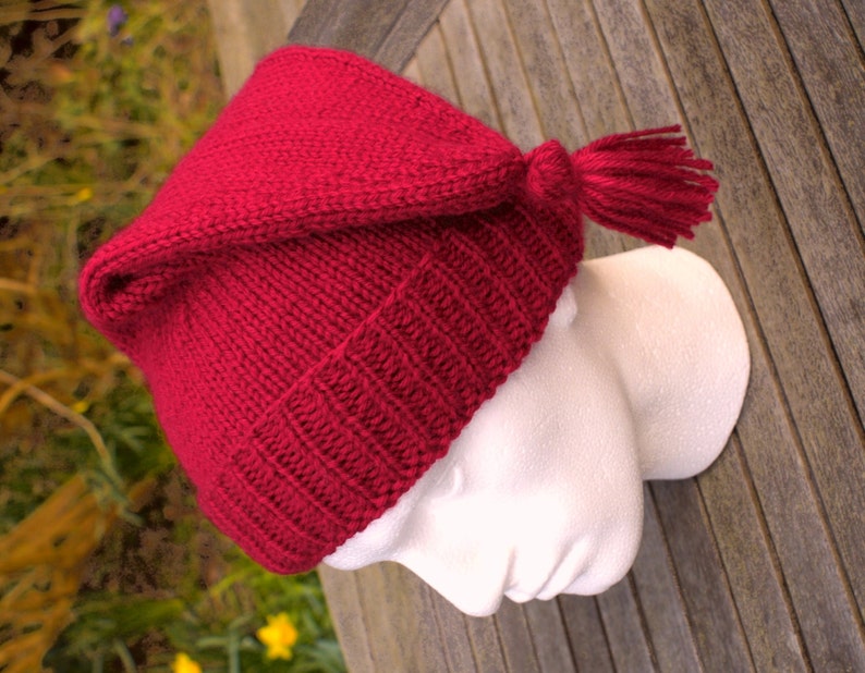 Hand Knit Canadian Voyageur Style Hat, Reenactment Hat, Historical Hat ...