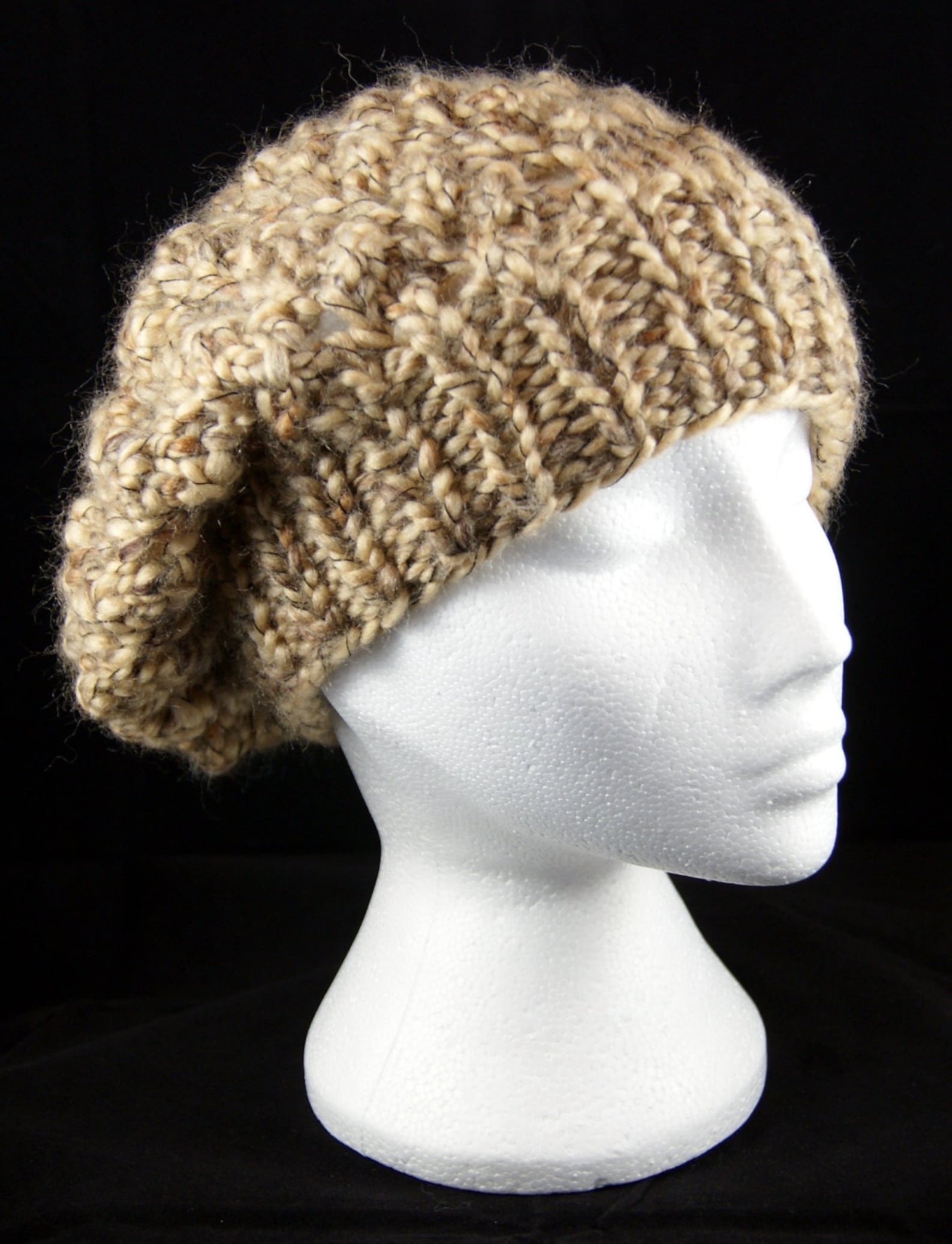 Hand Knit Woolly Hat. Large Slouchy Hat Slouchy Beret. Knit - Etsy