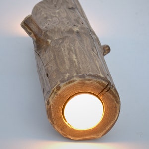 Wooden Sconce, Wall Light From Natural Log, Wall Fixtures, Driftwood ...