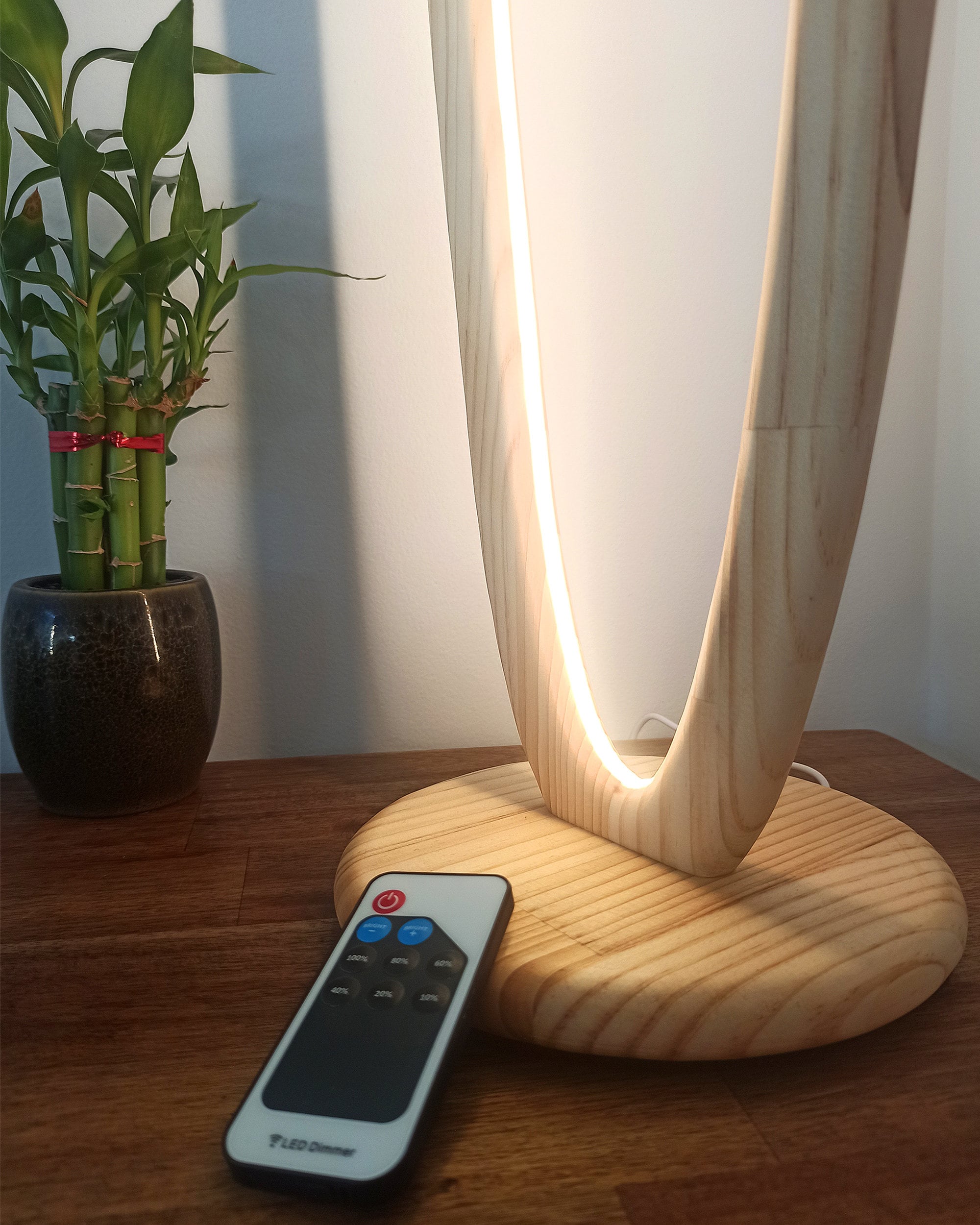 Natural Solid Pine Floor Lamp 1m Tall, Wood Floor Lamp, Floor Light ...