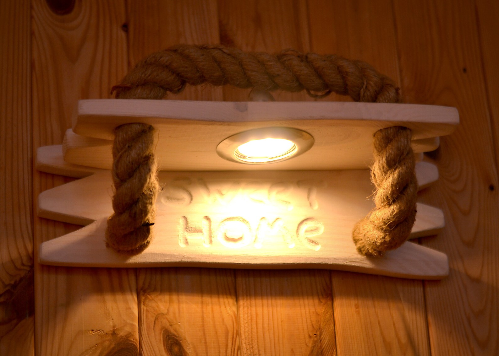 Wooden Wall Sconce, Wall Light From a Natural Wood, LED Light for Wall ...