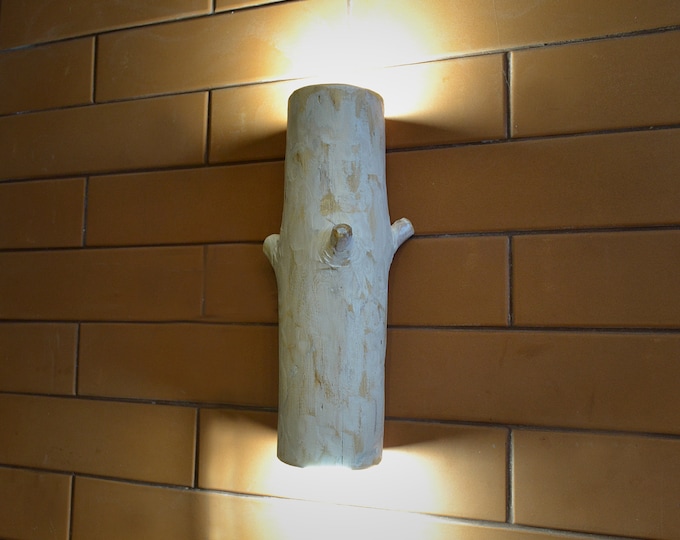 Wooden Sconce Wall Light From Natural Log Driftwood Lamp - Etsy