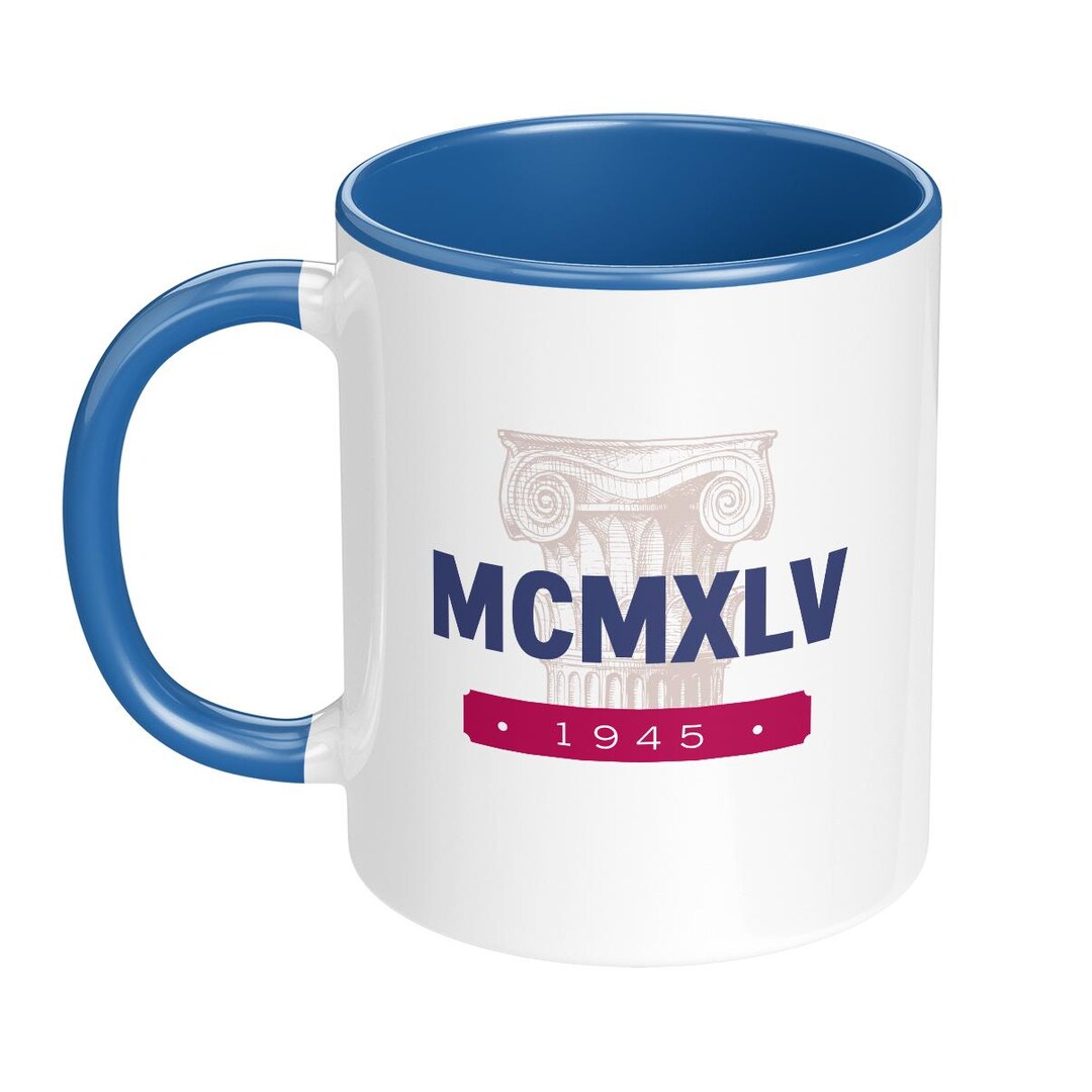 80th Birthday Mug for Coffee or Tea for Men and Women Gift Idea Roman ...