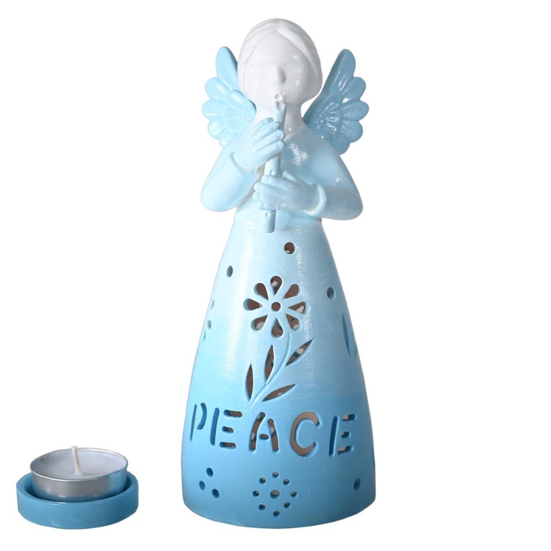 Angel of Peace Ceramic Luminary - Etsy