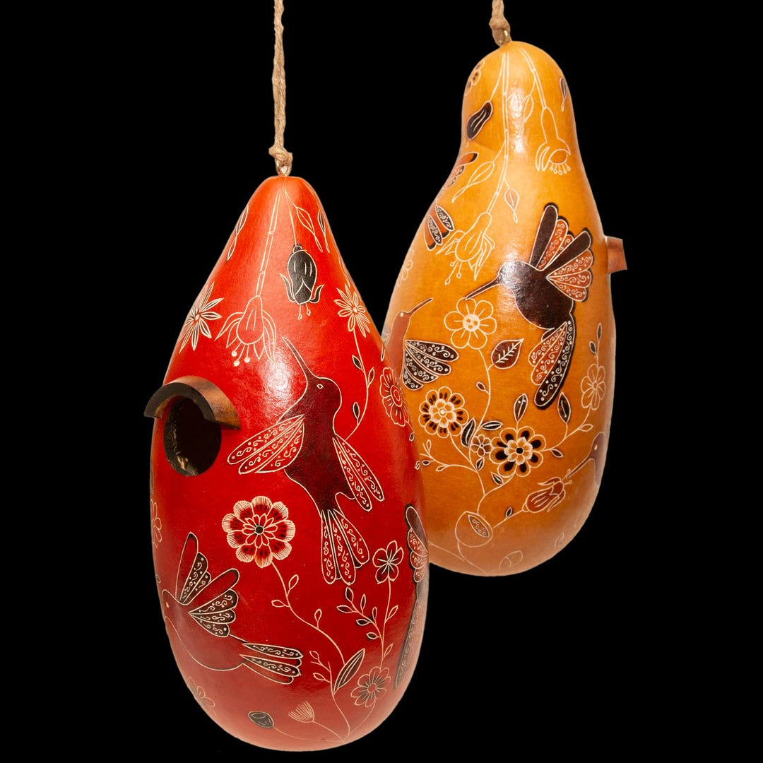 Hummingbird - Gourd Birdhouse - Etsy