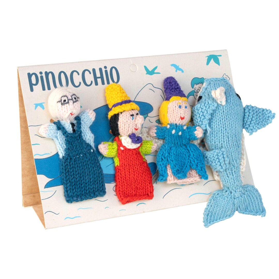 Pinocchio Story Pack of 4 Organic Cotton Finger Puppets - Etsy