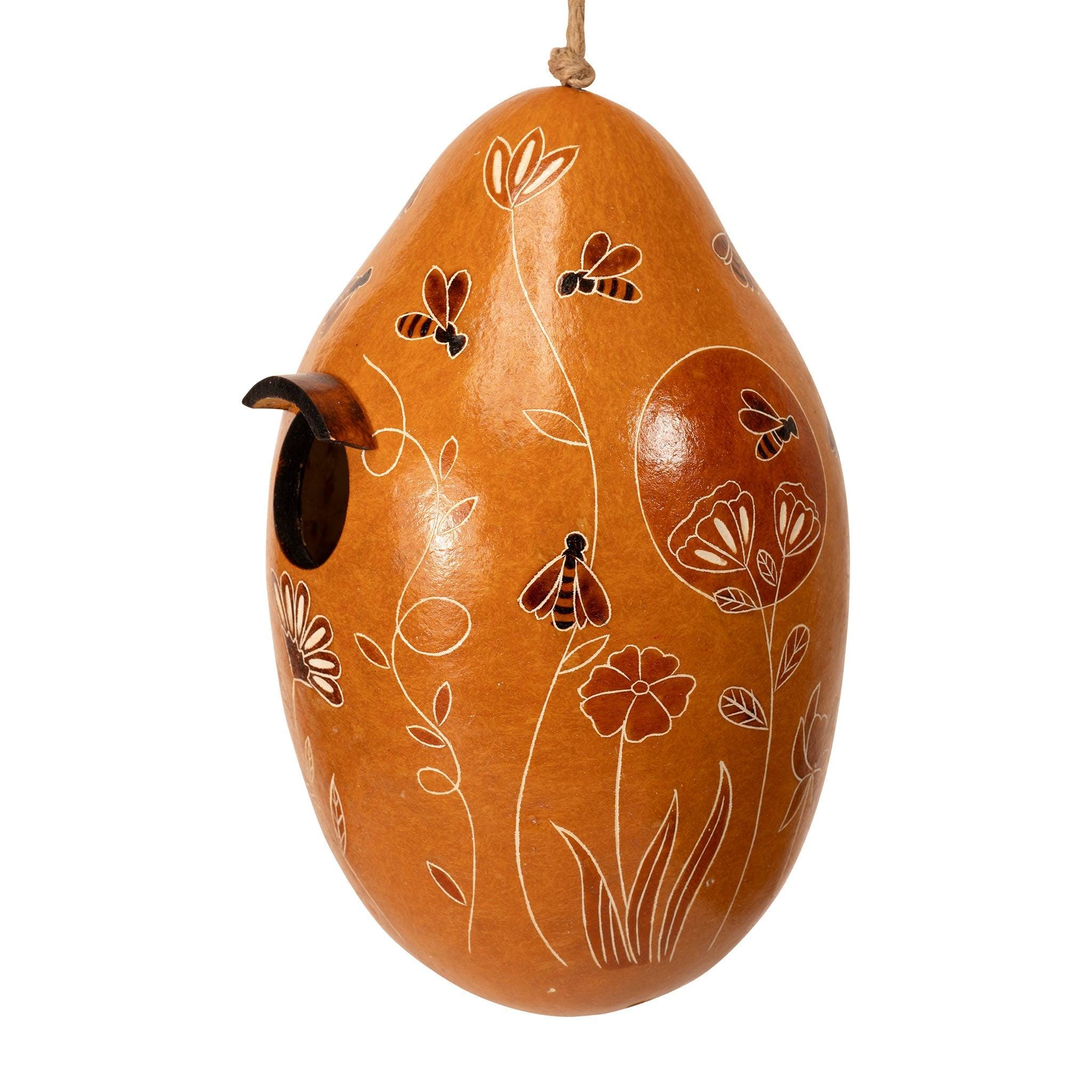 Bee & Wild Flowers - Gourd Birdhouse - Etsy
