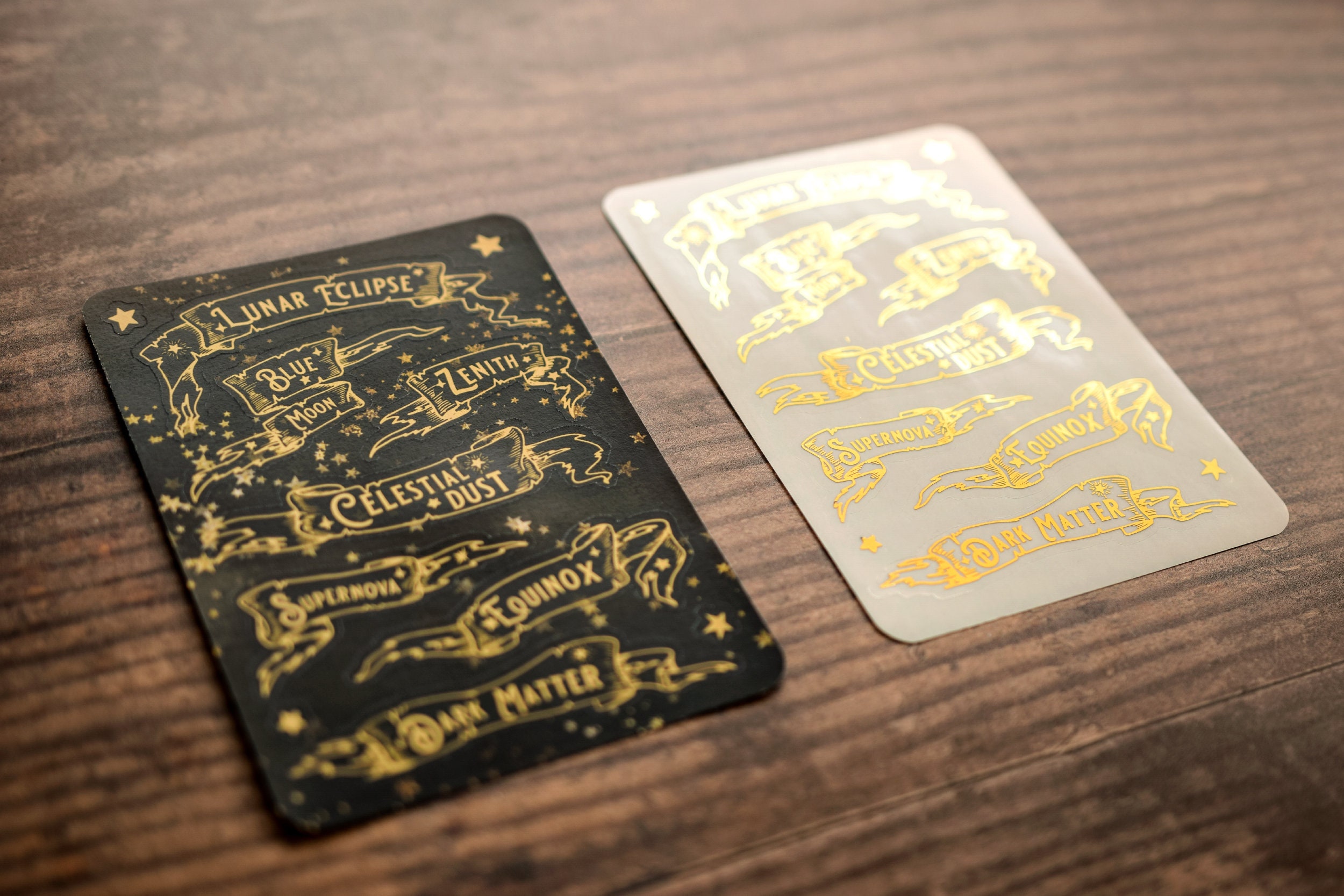 Set of 2 Handmade Celestial Banner Sticker Sheets Journal - Etsy