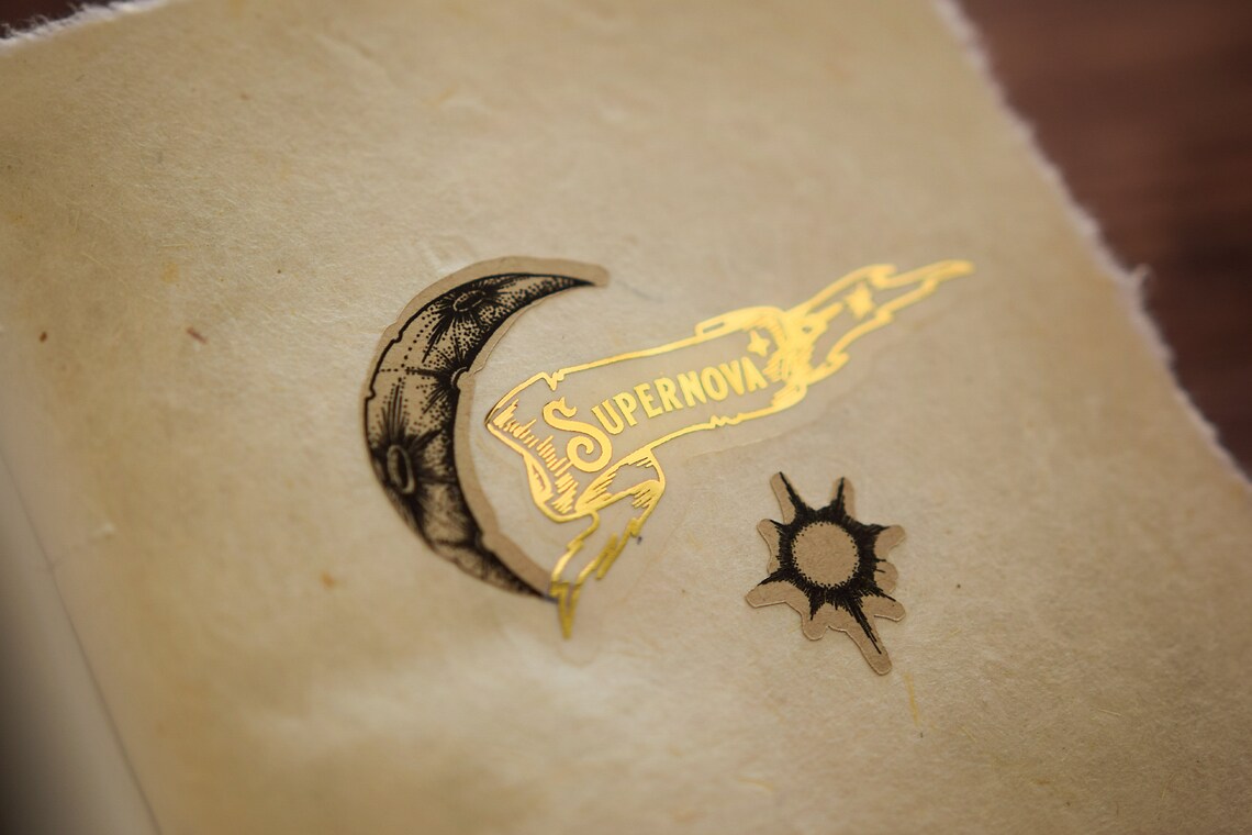 Set of 2 Handmade Celestial Banner Sticker Sheets Journal - Etsy Australia