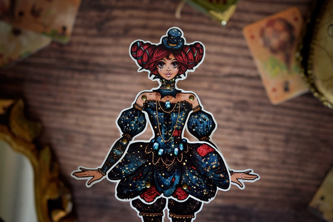 Josephine Doll, Paper Doll, Paper Doll DIY Kit, Articulated Paper Doll ...