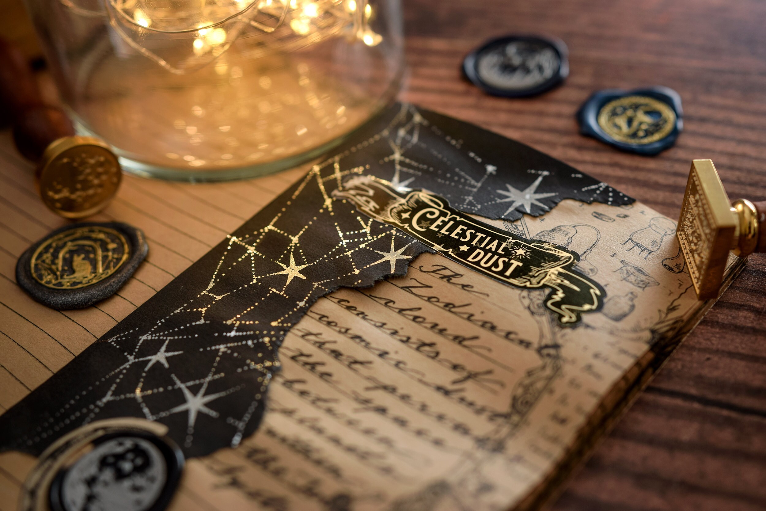 Set of 2 Handmade Celestial Banner Sticker Sheets Journal - Etsy Australia