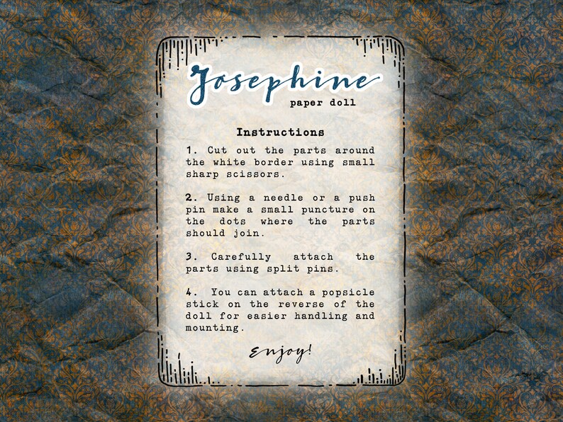 Josephine Doll Download, Paper Doll Download, Paper Doll Printable ...