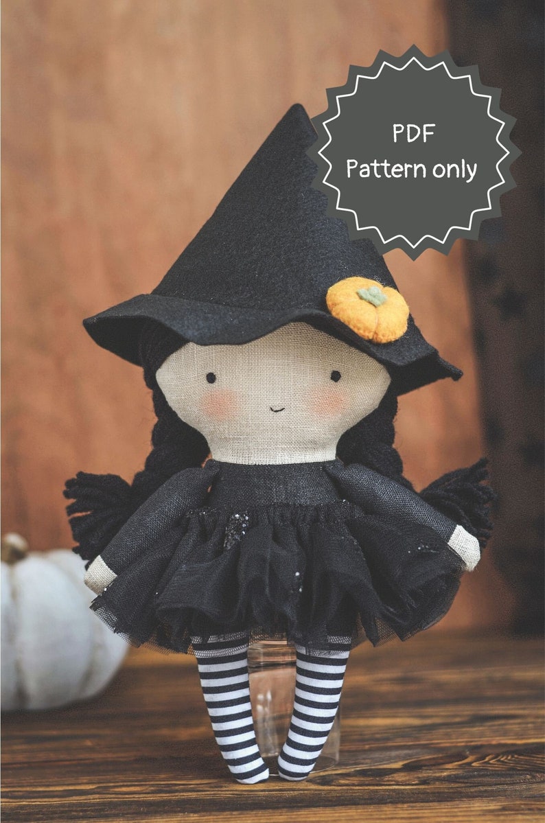 Witch Doll Pattern - Doll PDF Sewing Pattern Only - PDF Template ...