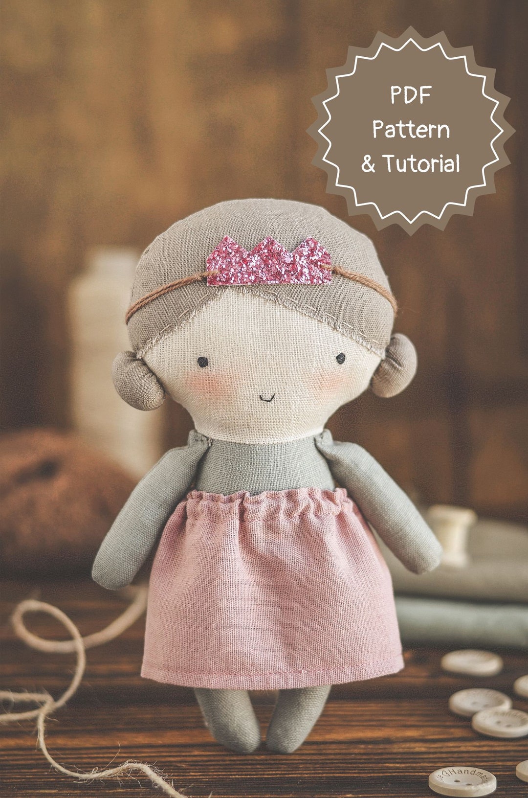 Princess Sewing Pattern and Tutorial Doll Making Pattern Pdf - Etsy