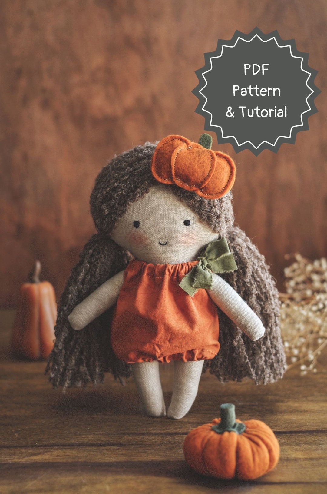 Pumpkin Doll Sewing Pattern, Pampkin Doll Pattern, Pumpkin Dolls ...