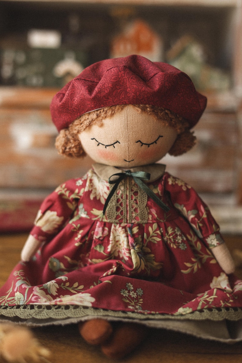 Charlotte Rag Doll Sewing Pattern: Doll Body, Clothes & Beret (PDF ...