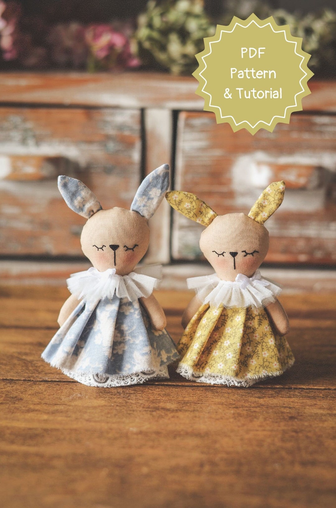 Bunny Sewing Pattern Pdf, Bunny Sew Pattern, Bunny Decor, Easter Bunny ...