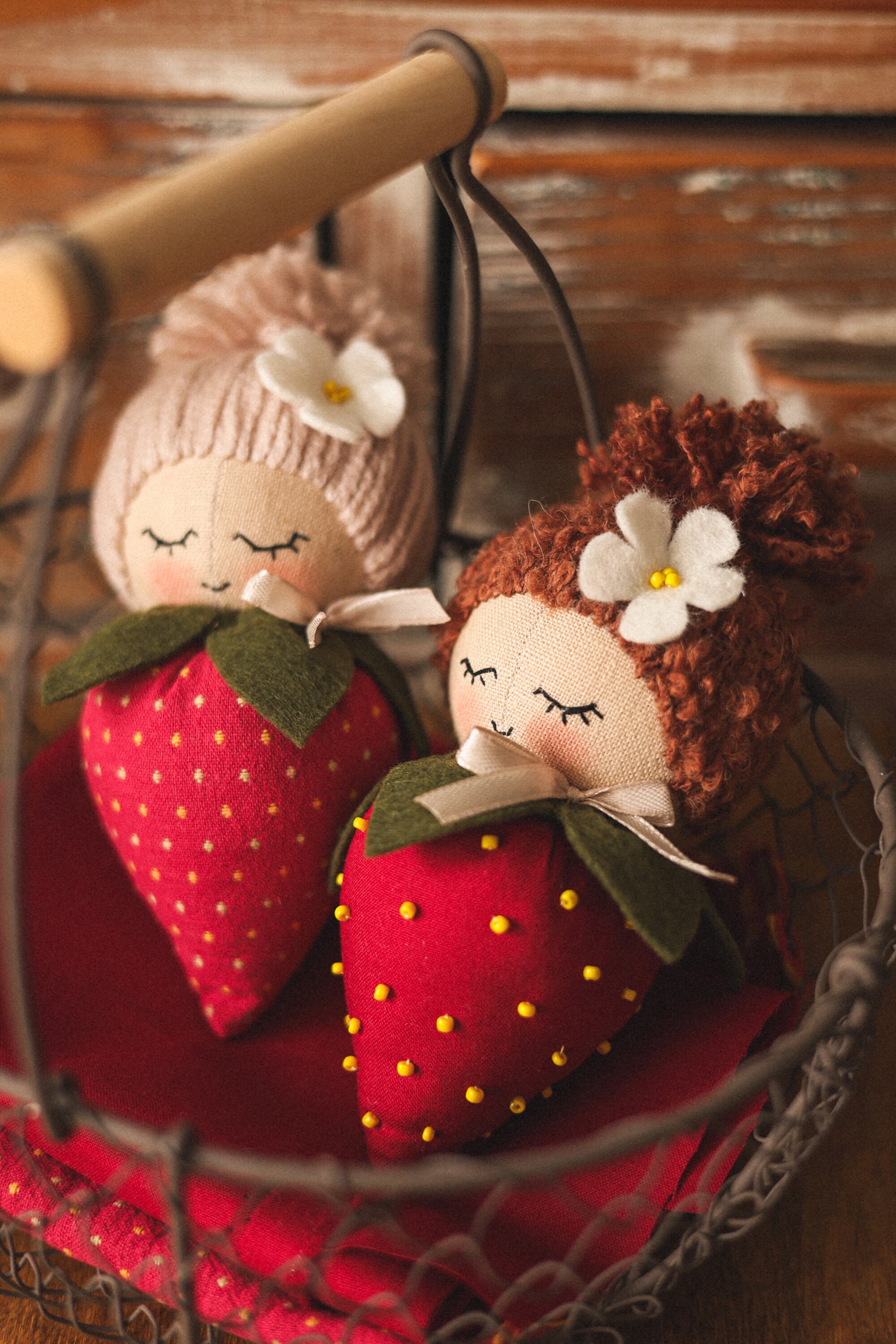 Strawberry Doll Sewing Pattern and Tutorial, Strawberry Toy Pattern ...
