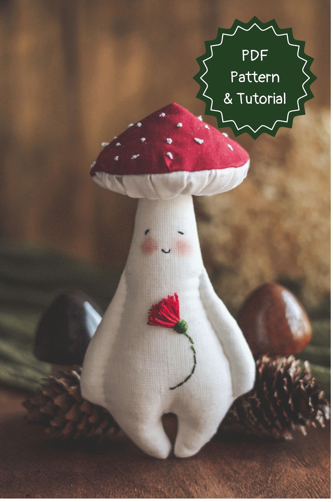 Mushroom Pdf Sewing Pattern and Tutorial - Etsy UK