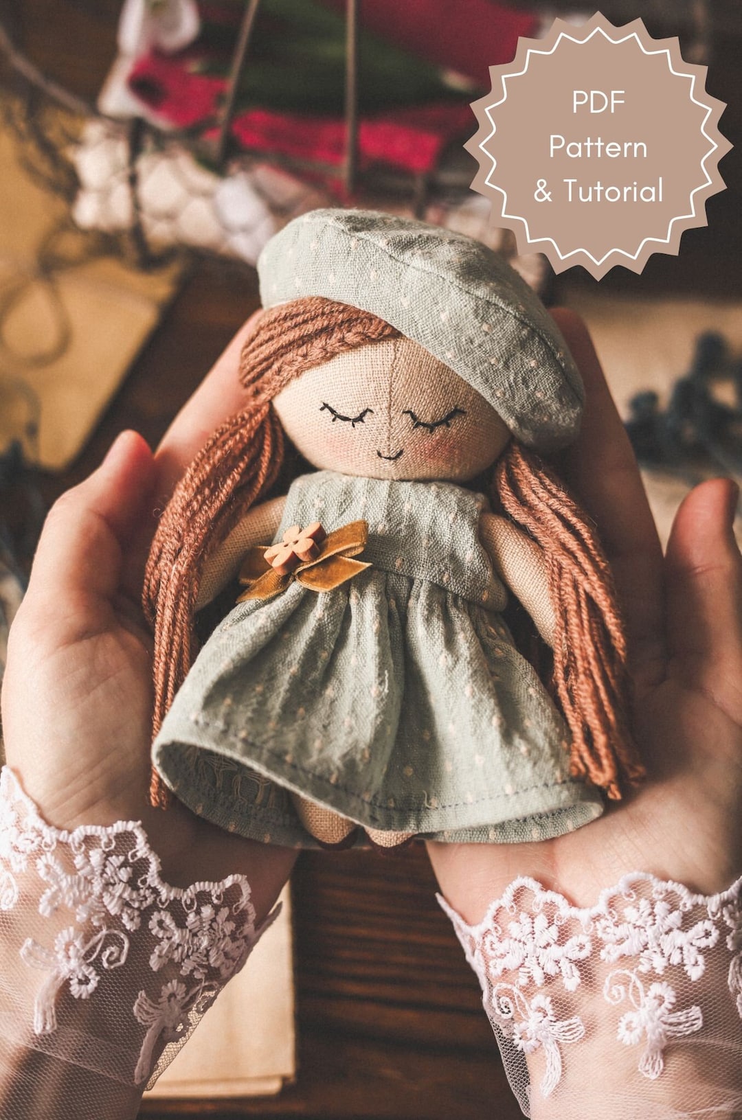Doll Sewing Pattern and Tutorial, Mini Doll Sewing Instructions, Doll ...