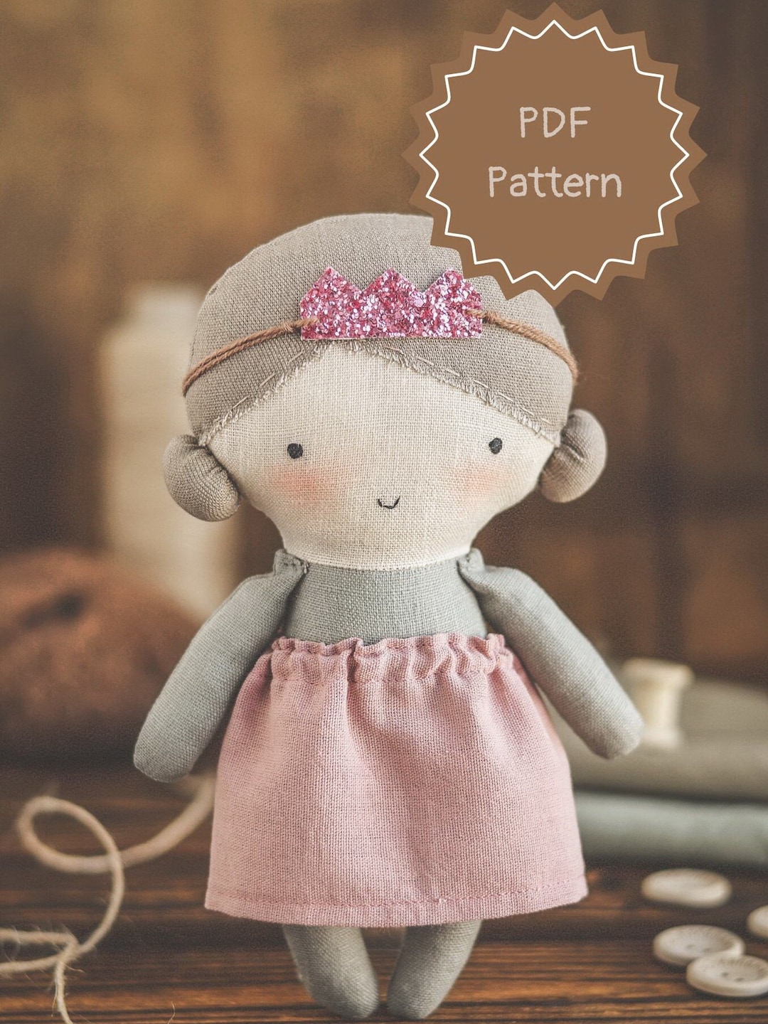 Princess Sewing Pattern and Tutorial, Doll Making Pattern Pdf - Etsy UK