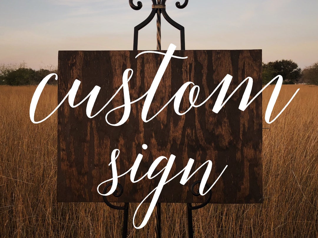 Custom Wood Sign Personalized for Weddings Receptions and Events ...