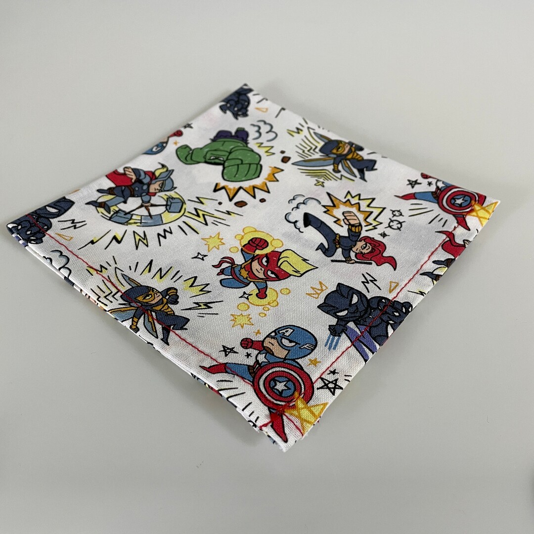 Marvel Avengers Men's Pocket Square Featuring Captain America, the Hulk ...