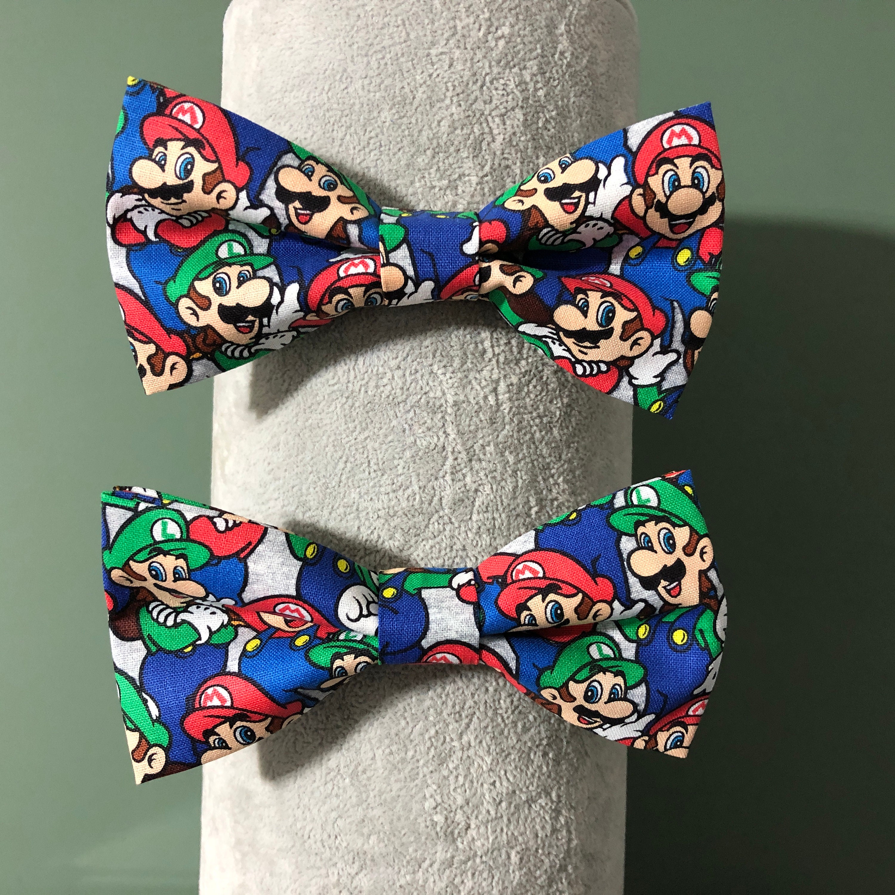 Mario and Luigi Nintendo Inspired Men's Bow-tie (pre-tied) Feat. Super ...