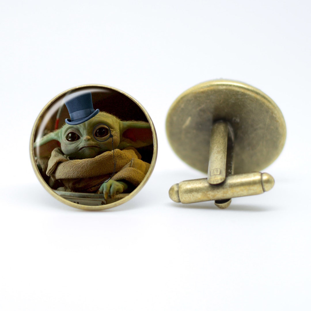 Star Wars Dapper Baby Yoda Grogu the Child Mandalorian Cufflinks ...