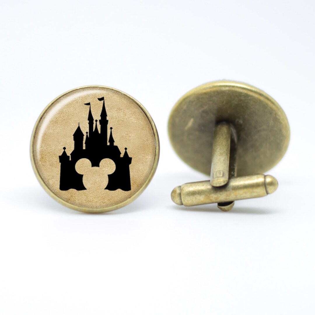 Disneyland Castle With Mickey Mouse Silhouette Cufflinks in Bronze or ...