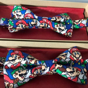 Mario and Luigi Nintendo Inspired Men's Bow-tie (pre-tied) Feat. Super ...