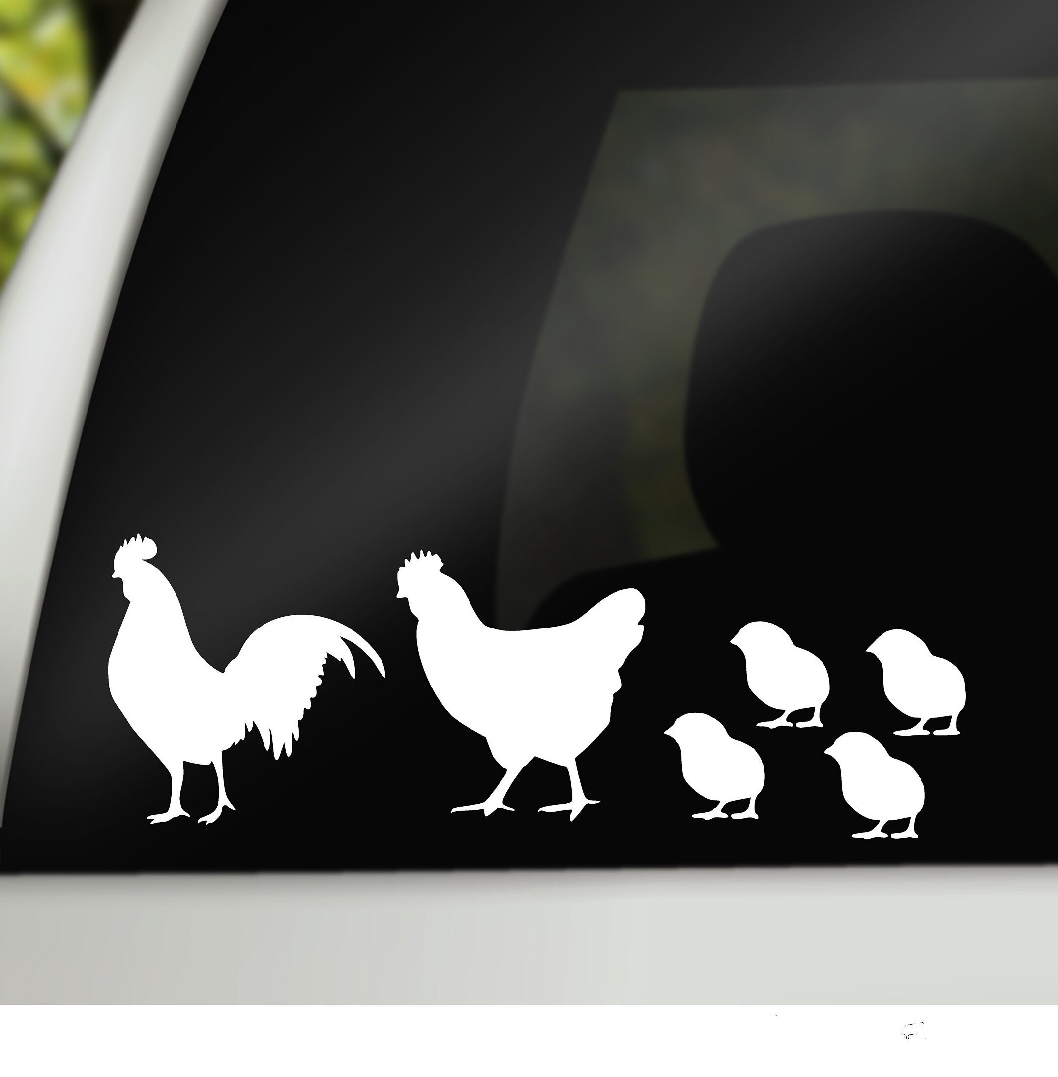 Chicken Family Car Window Vinyl Decals Farm Family Stickers - Etsy