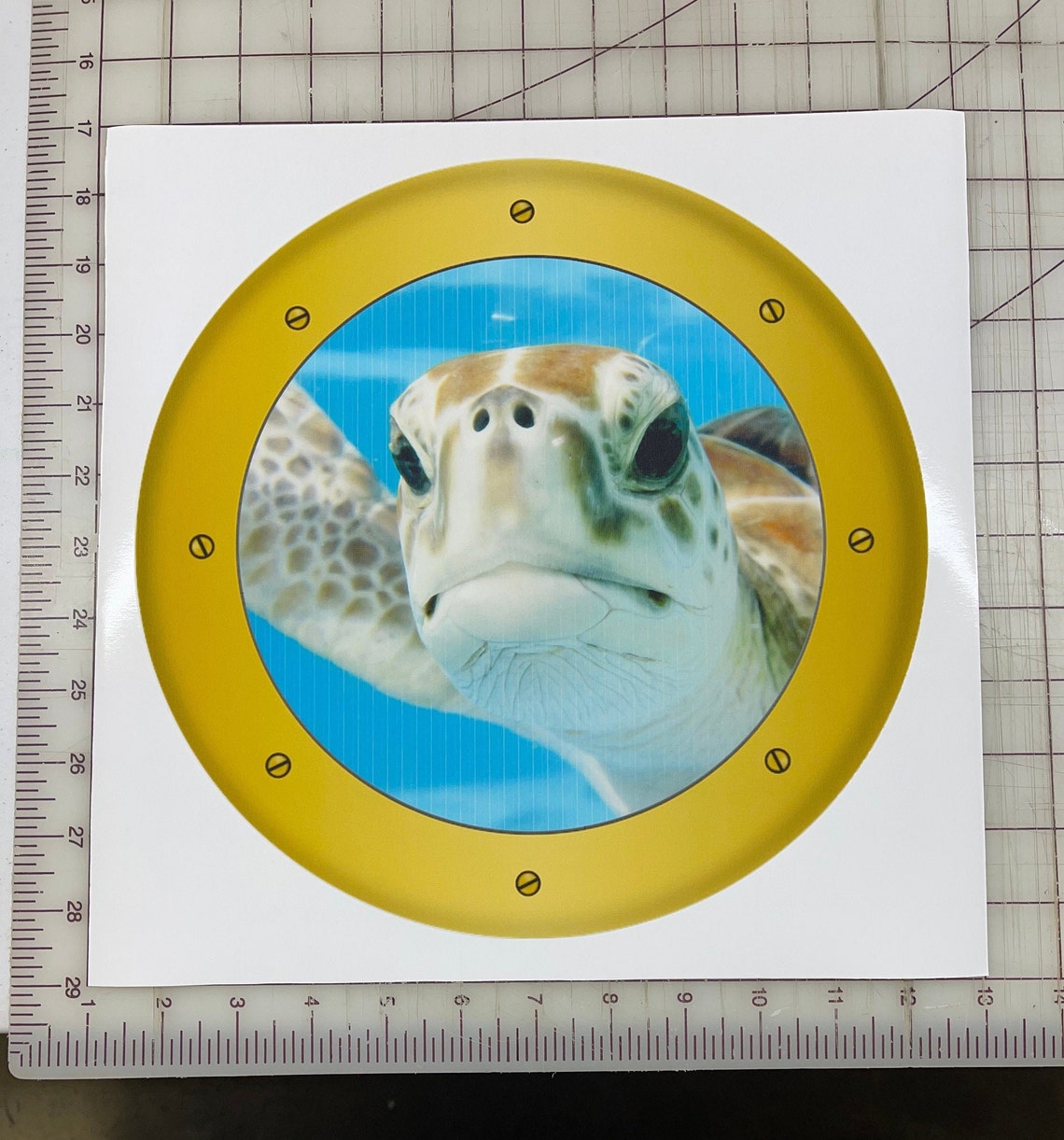 Sea turtle decal port window decal fabric wall decal turtle | Etsy