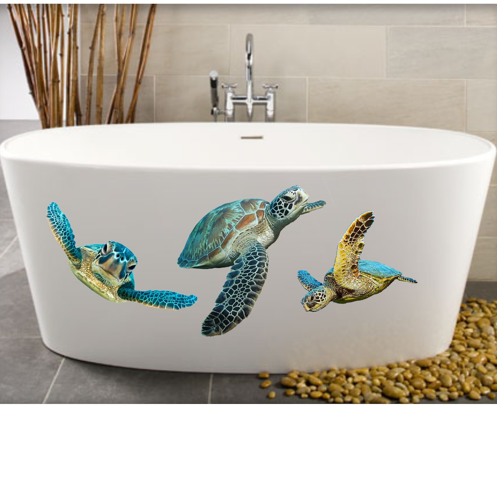 Sea Turtle Decals Wall Decals Bathroom Stickers Bathroom - Etsy