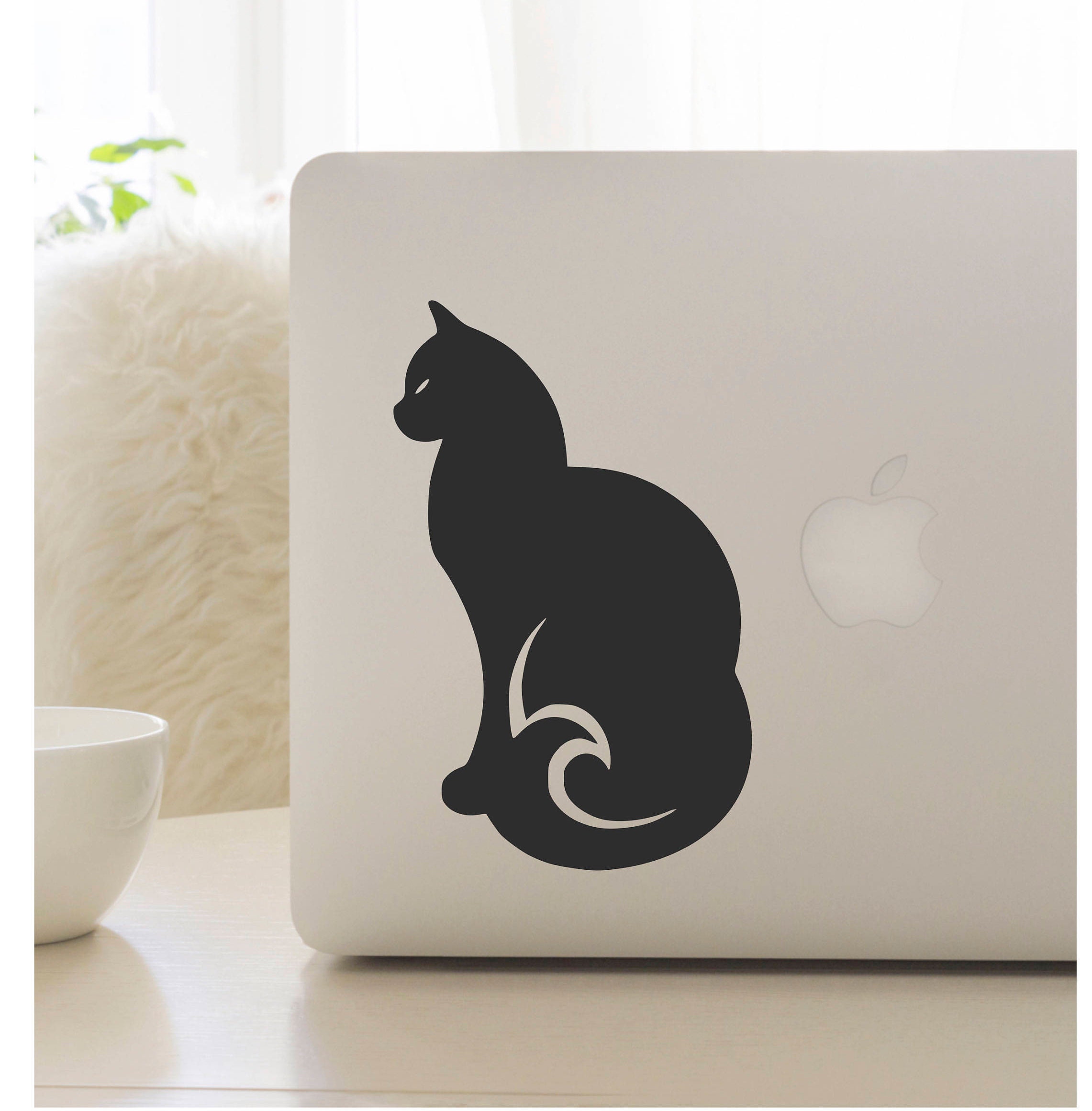 Cartoon Cat Laptop Sticker at Indiana Seery blog