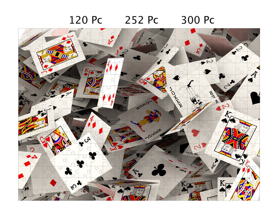 Card Puzzle, 3D Cards, Puzzle Game, Unique Gift, Card Art, Mind ...
