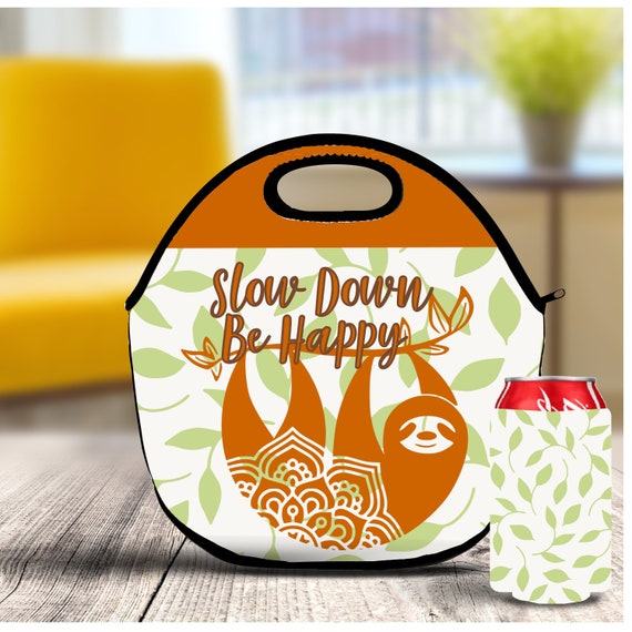 Sloth Lunch Bag Lunch Box Snack Bag Double Sided Bag | Etsy