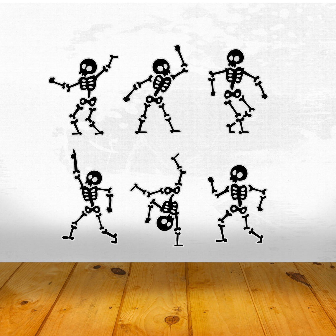 Halloween Wall Decal Dancing Skeletons Skeleton Wall Decor - Etsy
