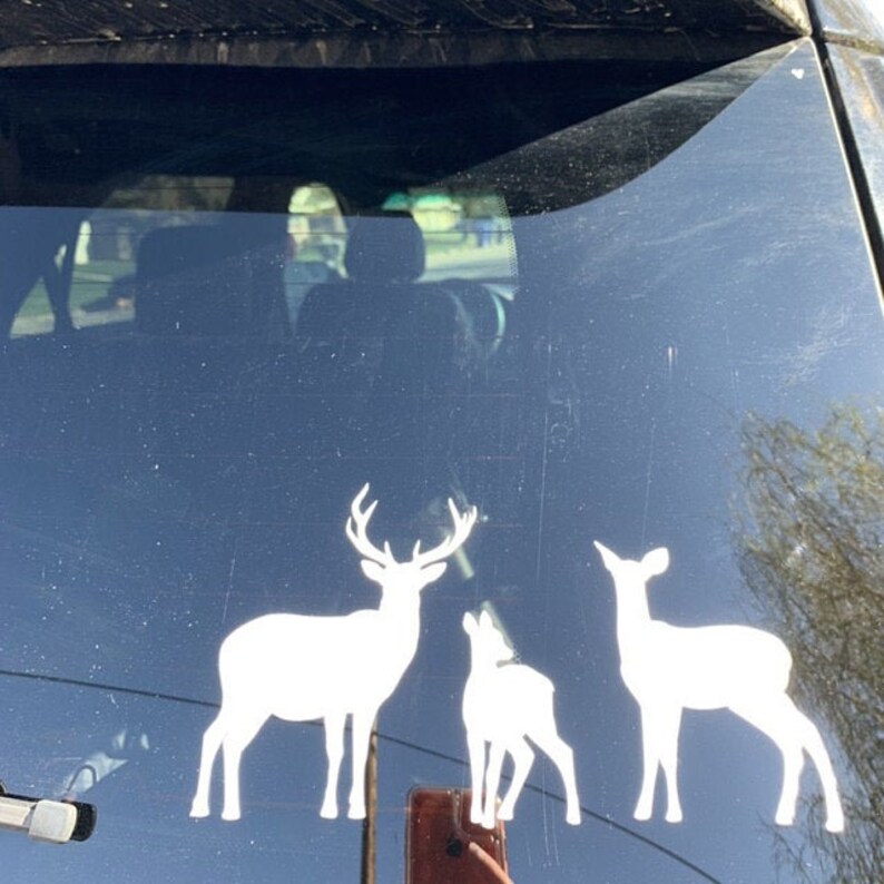 Deer Family Car Decal Car Window Decal Family Car Sticker - Etsy