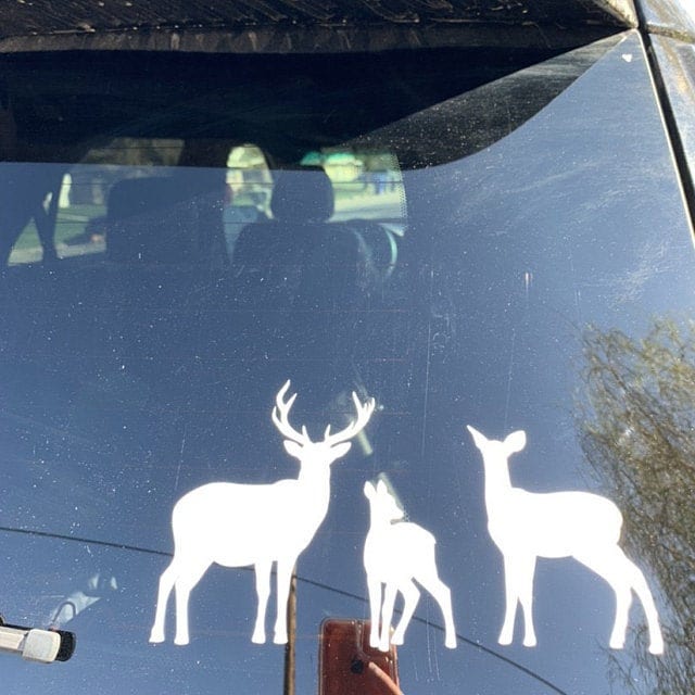 Deer Family Car Decal Car Window Decal Family Car Sticker - Etsy