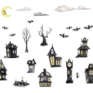 Halloween Wall Decal, Halloween Decor, Large Wall Stickers, Spooky Wall ...