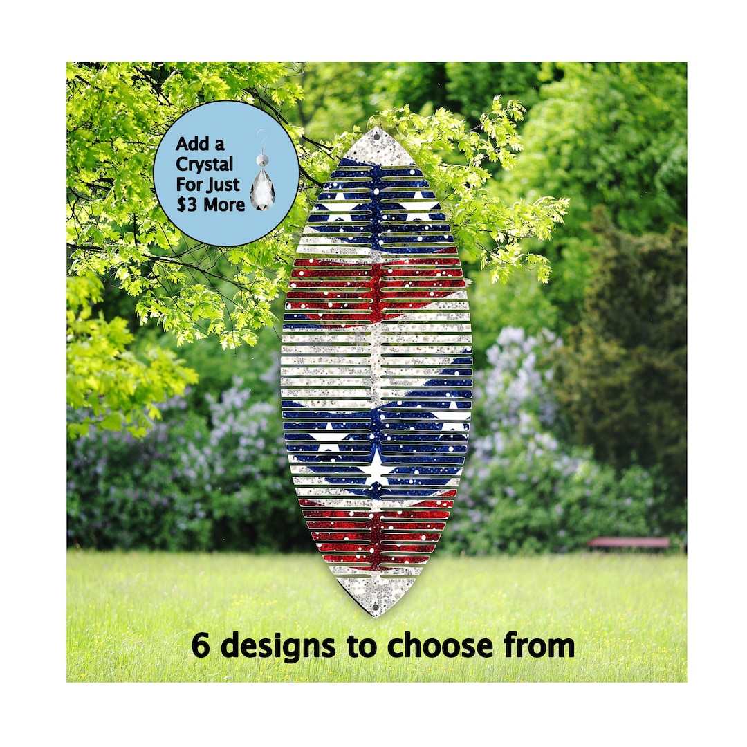 Patriotic Wind Spinner, American Flag, Garden Decor, Yard Art, Metal ...