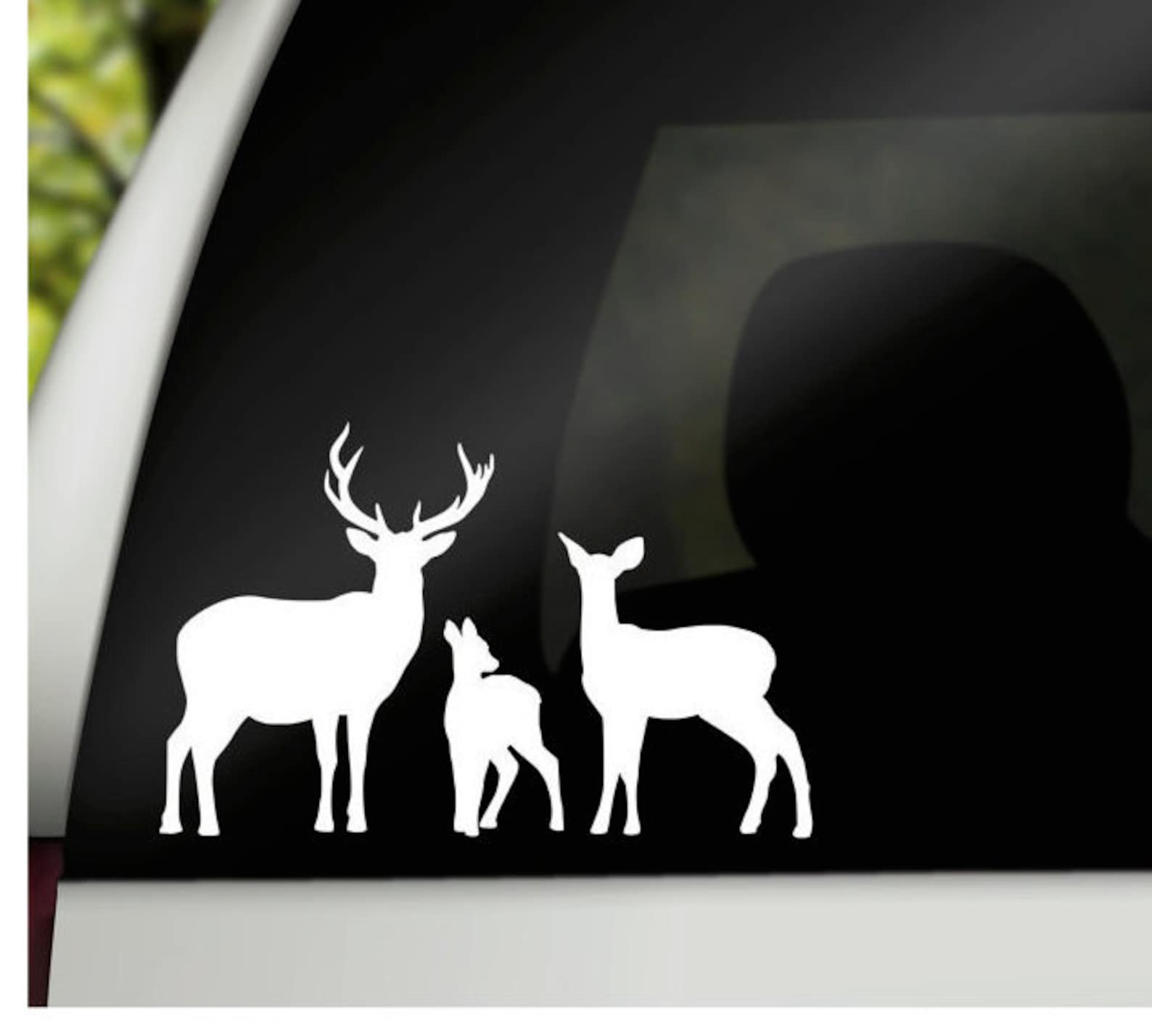 Deer Family Car Decal Car Window Decal Family Car Sticker - Etsy